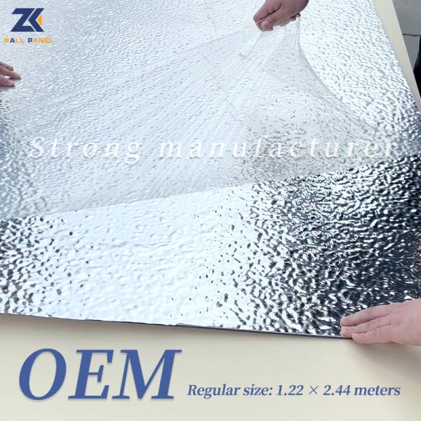 Quality Water Ripple PVC Laminate Layer Bamboo Fiber Wall Panels for sale