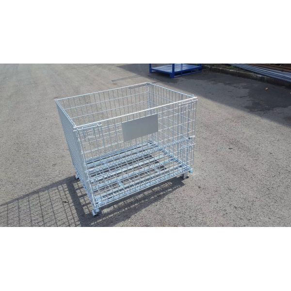 Quality Warehouse Mesh Box Foldable Wire Container Foldable Stackable for sale