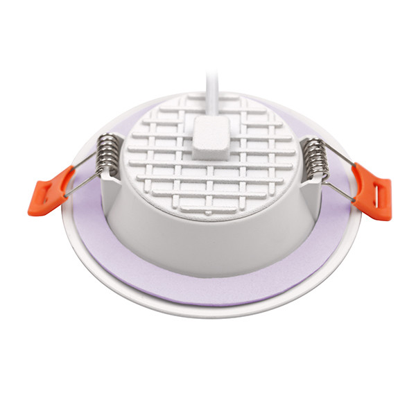 Quality Plastic Backlit Flat Slim Round Panel Light 7W 5CCT 3 Inch Ultra Thin COB for sale