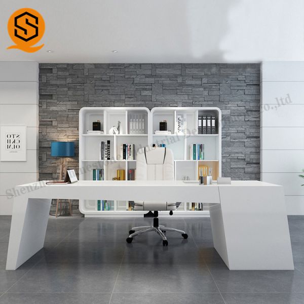 Quality Sturdy Structure Solid Surface Office Furniture 3 Drawer Office Desk for sale