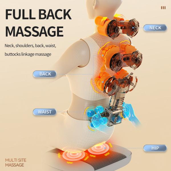 Quality 15 Minutes Back Massager Pad 3D Kneading Vibrating Heating Pad For Back for sale