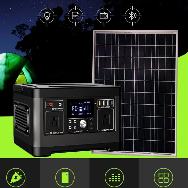 Quality 500W Portable Solar Power Station Kits With On Board Charging Micro Inverter for sale