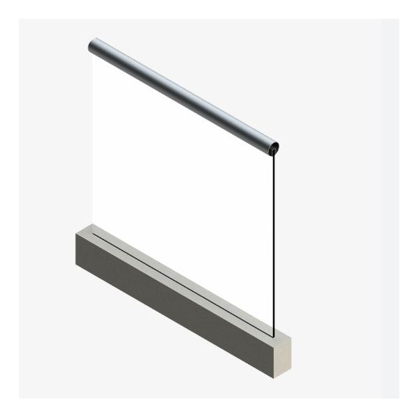 Quality Staircase Aluminium Alloy U Channel Base Balcony Glass Railing for Flooring Mounting for sale