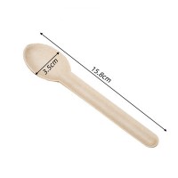 Quality Biodegradable Sugarcane Bagasse Cutlery Disposable Spoon 6.2 inch for sale