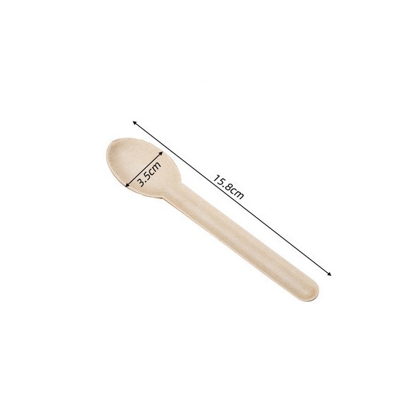 Quality Biodegradable Sugarcane Bagasse Cutlery Disposable Spoon 6.2 inch for sale