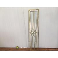 Quality Internal Half Glazed Beveled Edge Glass Brass Nickel Patina Available for sale