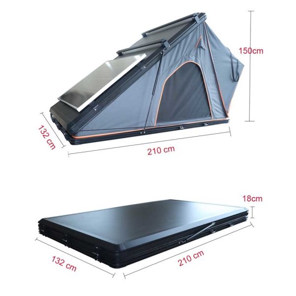 Quality Pop Up Rainproof Rtt Hard Shell Tent Large Space With Storage Bag for sale