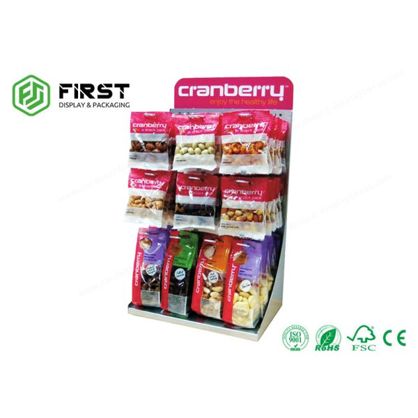 Quality CMYK Printing Custom Made Cardboard Countertop Display Boxes With Hooks for sale
