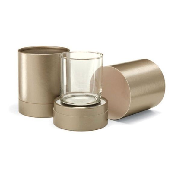 Quality Elegant air - proof gold stamping Paper Tube Packaging Box For Cap / Mug for sale