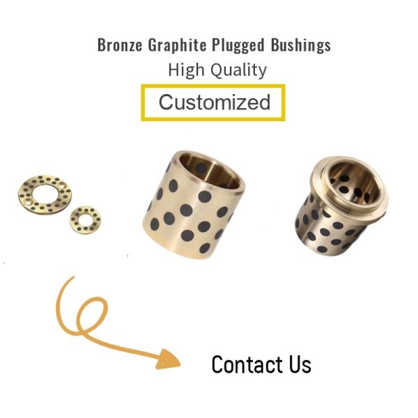 Quality Oilless Self Lubrication Bronze Graphite Plugged Bushings for sale