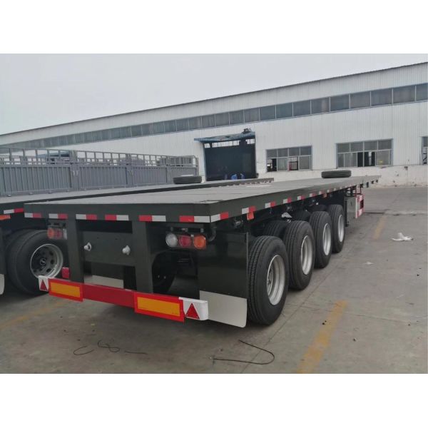 Quality 80 Ton 40ft 45ft Used 4 Axle Flatbed Semi Trailer for sale