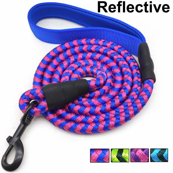 Quality Comfortable Nylon Dog Walking Leash Padded Rope Light Weight Weather Proof for sale