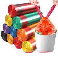 Quality HDPE Custom Logo Printing Garbage Bags With Drawstring For Interleaved for sale