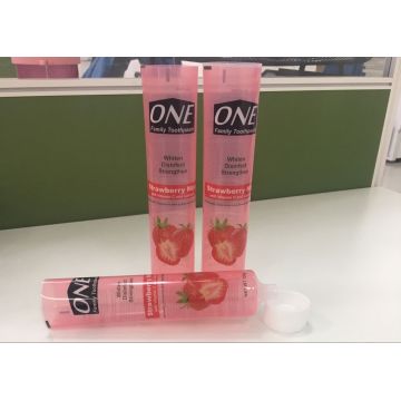 Quality 130g Transparent Plastic Barrier Laminated Toothpaste Tube With Smooth Screw for sale