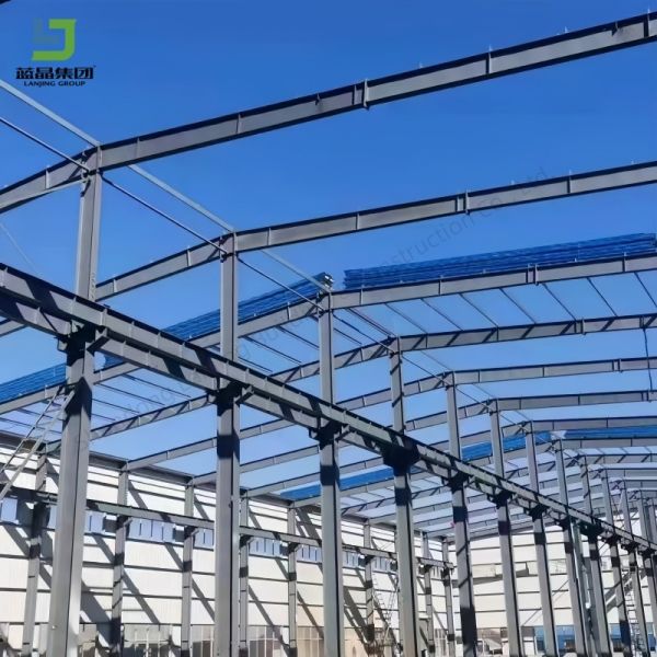 Quality Prefabricated Modern Structural Steel Building Frame Workshop Green Light Metal for sale