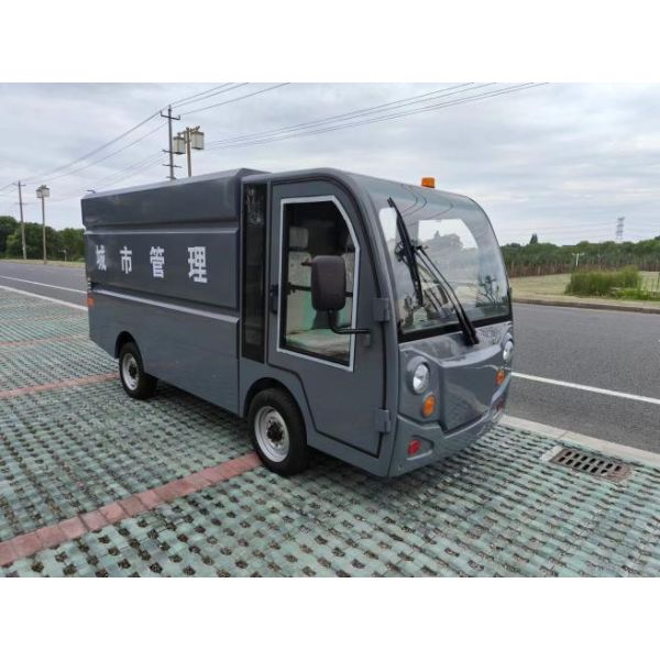 Quality Four Wheel Closed Barge Truck Garbage Transport Truck Sanitation Truck New Energy Electric for sale