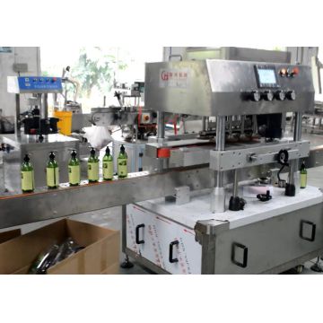 Quality 8 Pairs Wheel Rotation Linear Capping Machine for Commodity Bottles 30-120mm for sale