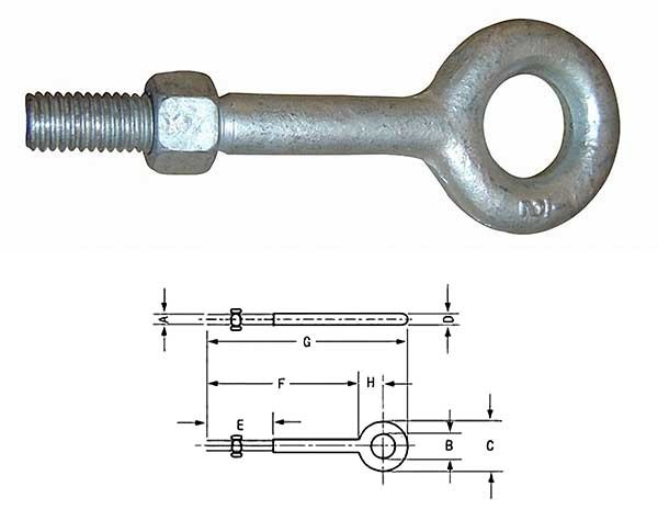 Quality JTR-BN10 Regular Nut Eye Bolts G-291 for sale
