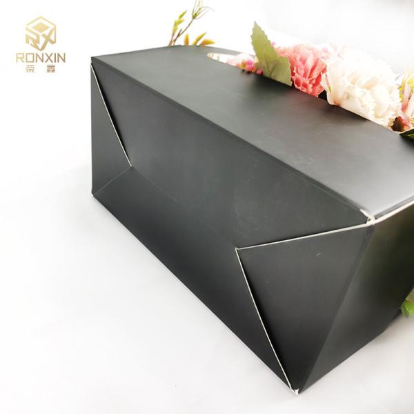 Quality Black Foldable Bouquet Packaging Boxes , Bouquet Cardboard Box Elegant for sale