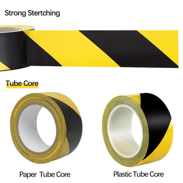 Quality Floor PVC Warning Tape For Safety Marking High Visibility Yellow Caution Floor for sale
