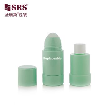 Quality 50ml 75ml PP PCR Recycled Replaceable Double Wall Roller Roll Deodorant Bottle for sale
