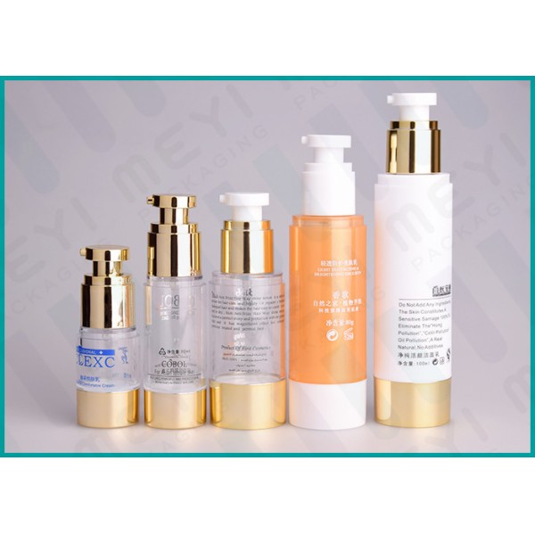 Quality Plastic Airless Pump Cosmetic Packaging , Various Volumes Foundation Pump Bottle for sale