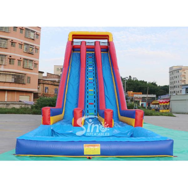 Quality 10m high giant inflatable water slide for adults made of 0.55mm pvc tarpaulin for sale