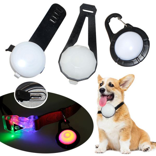 Quality Rechargeable LED Flashing Dog Tag ABS Dog Identification Tag Customized for sale