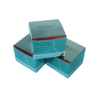 Quality Silver Hot Foil Logo Paper Gift Boxes 375Gsm Cosmetic Metallic Material for sale