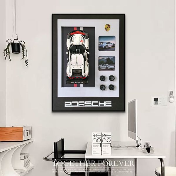 Quality COATING Exclusive Modern Custom Sports Cars Wall Display Frame Designer House Models Building Block Concept Wall Murals for sale