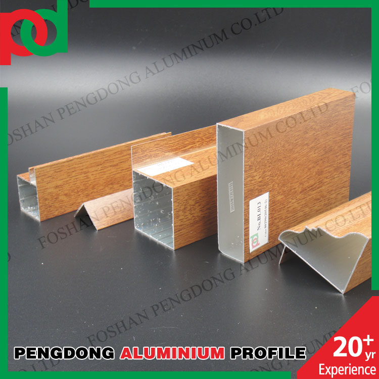 Libya Wood Grain Aluminium kitchen profile