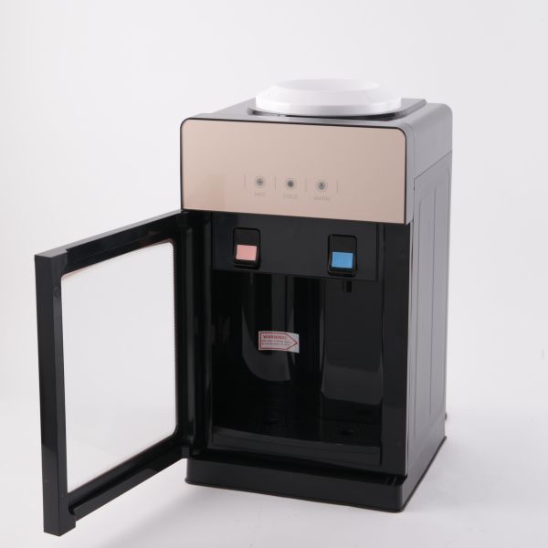 Quality Metal Tempered Glass Material Electric Hot Cold Table Water Dispenser for Home and Office for sale