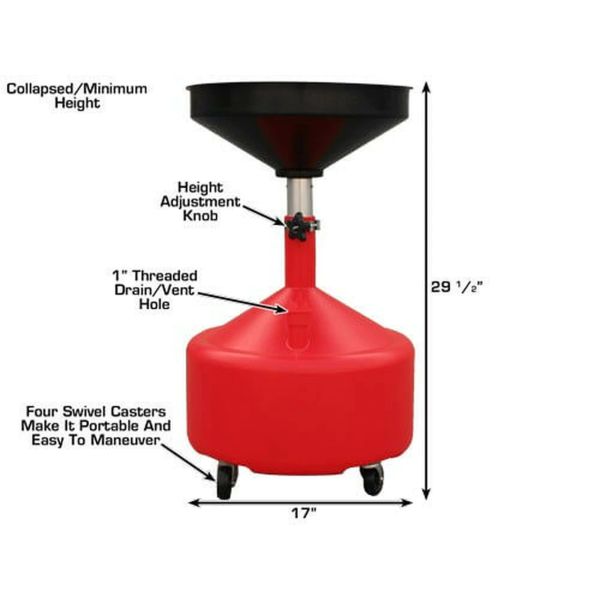 Quality Plastic Upright Adjustable 8 Gallon Waste Oil Drainer for sale