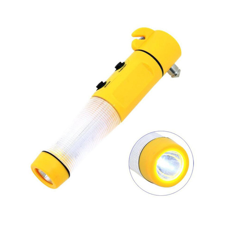 Quality Roadside Accident 4 In 1 Led Flashlight Emergency Mini Safety Hammer for for sale