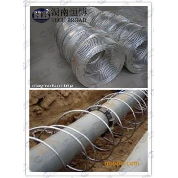 Quality High Potential HP Extruded magnesium ribbon anode For Buries Structures for sale