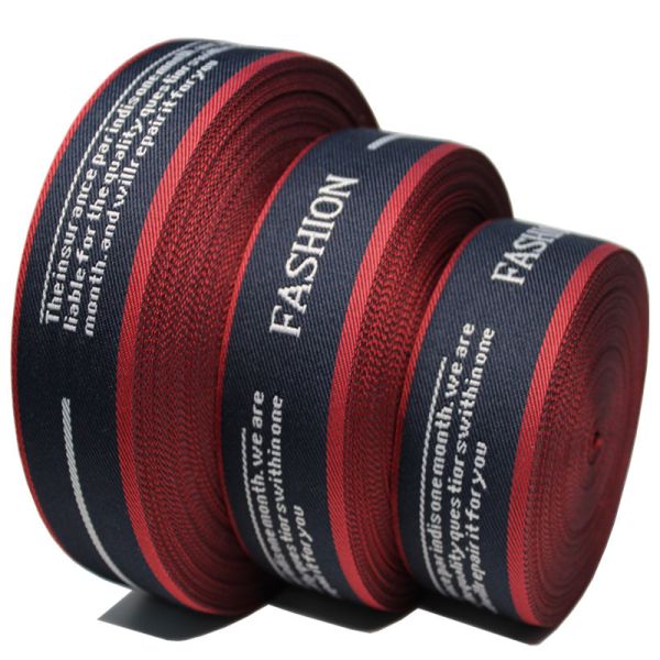 Quality Polyester Jacquard Webbing Custom Logo 30mm Soft Material For Men's Clothes for sale
