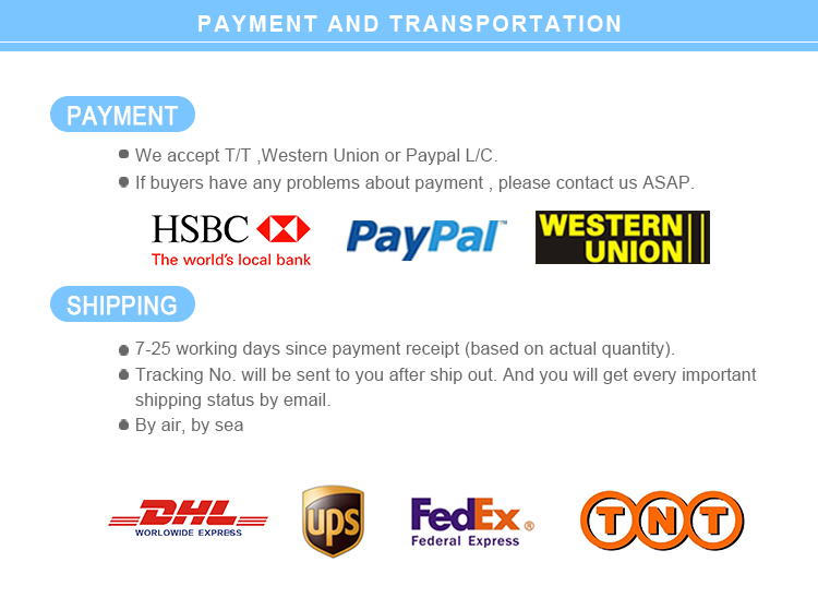 Shipping and payment options