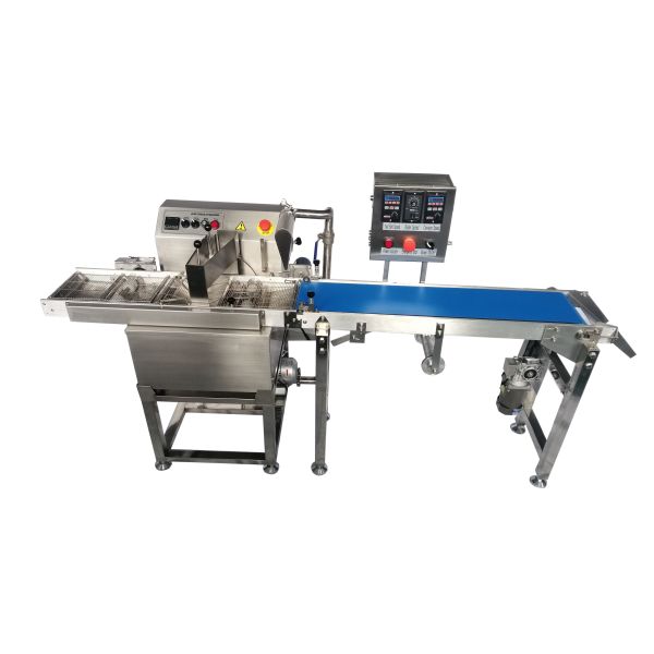 Quality 304Ss chocolate machine enrober for cookie bar for sale