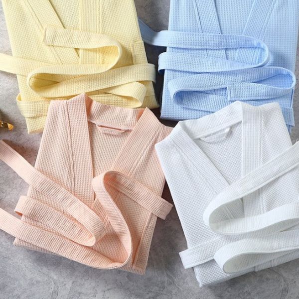 Quality Customized Logo Cotton Terry Bathrobe Comfortable 100% Cotton Hotel Bathrobe for sale
