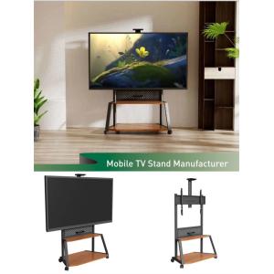Quality 198Lbs Cart Tv Stand With Laptop Shelf Tray Locking Wheels Flat Screen Rolling for sale