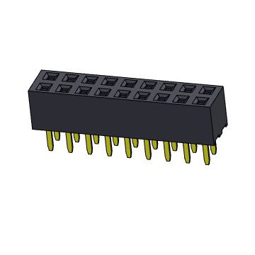 Quality Female Header Connector 2.00mm Dual Row Dip TYPE 2*2PIN To 2*40PIN H=4.30mm for sale