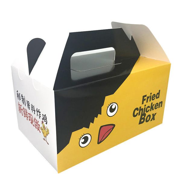Quality Eco-friendly custom fried chicken box biodegradable disposable fast food for sale