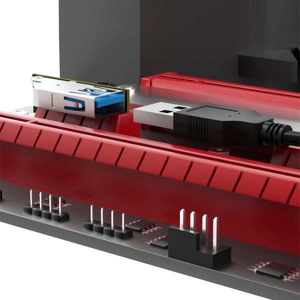 Quality PCI-E 1X to 16X Riser Card Extender 22cm with Magnetic Foot Pads for sale