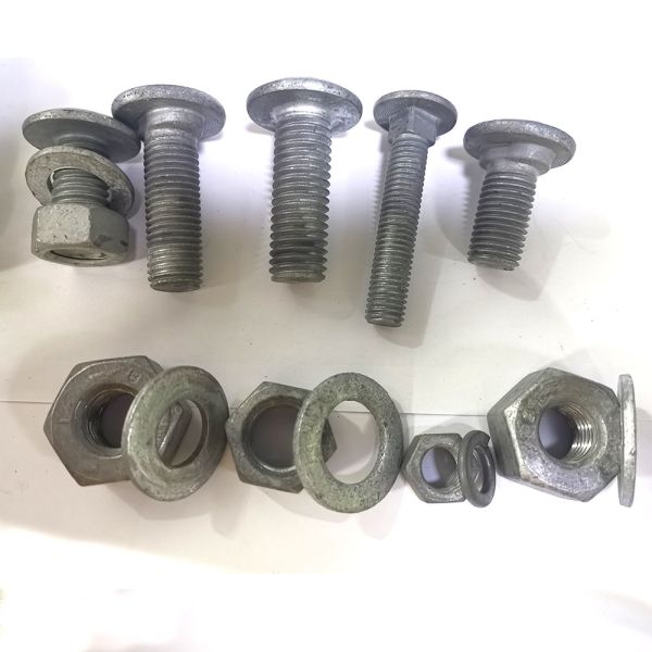 Quality Custom Round Head Bolts Electro Galvanized Guardrail Bolts for sale