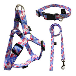 Quality Custom Logo Hunter Dog Leashes Cute Soft Flamingo Style Polyester for sale