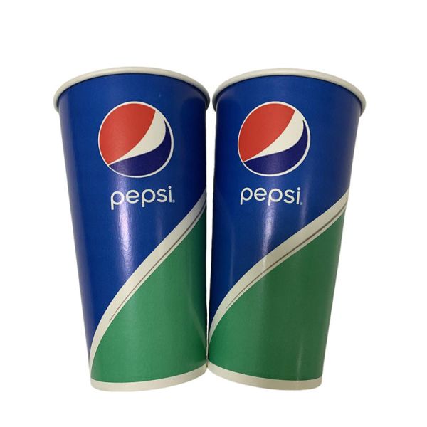Quality Compostable Green Paper Cup Aqueous Based Coating Cold Drink 32 Oz Paper Cup for sale