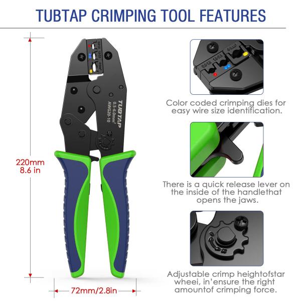 Quality Ergonomic Adjustable Wire Crimper Set Abrasion Resistant Durable for sale