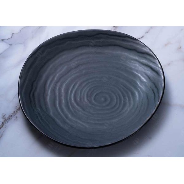 Quality Dark Night Color 12Pc Reactive Glaze Dinnerware Set For Hotel Restaurant for sale