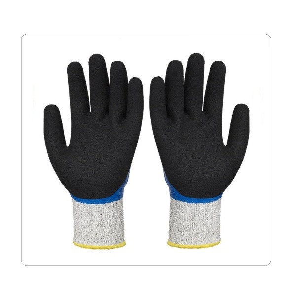 Quality Mining & Construction Double Nitrile Dipping 13G Cut Resistant Safety Gloves for sale