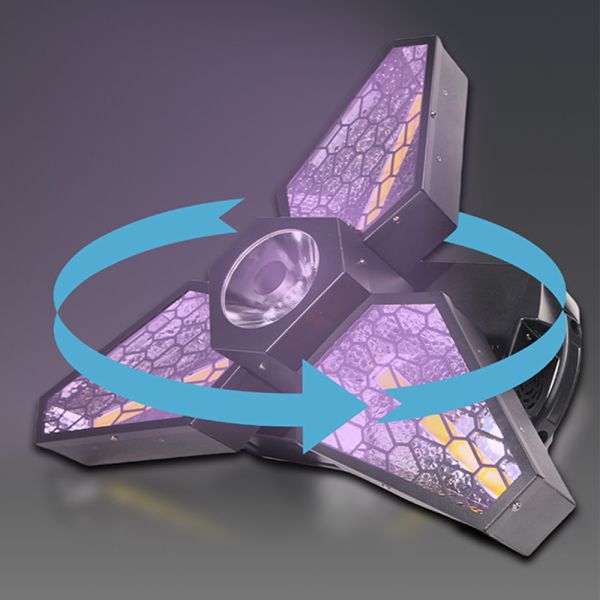 Quality DMX Controlled LED RGB Maple Leaf Rotating Retro Light Versatile Background for sale